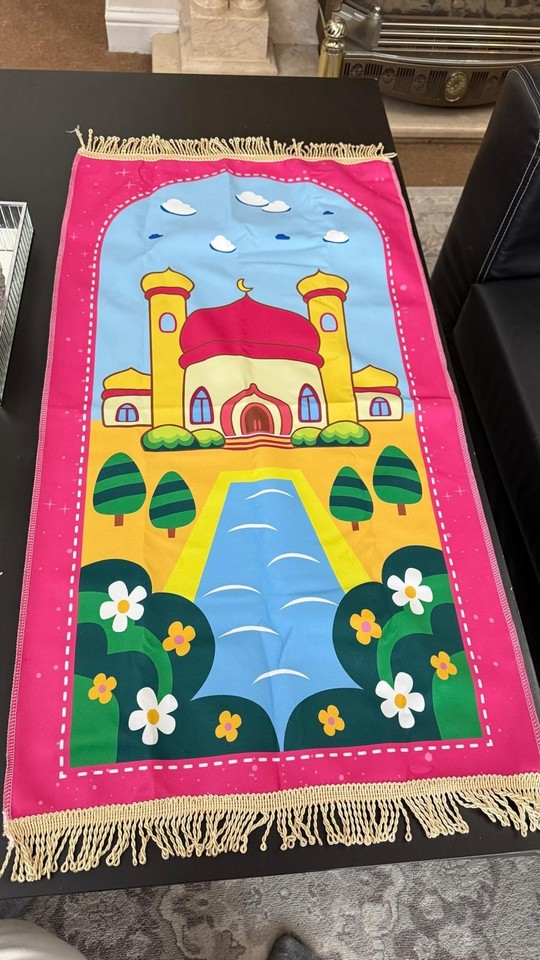 4pcs Muslim Prayer Mat Set for kids,Best Ramadan/birthday Gift set Pink ...