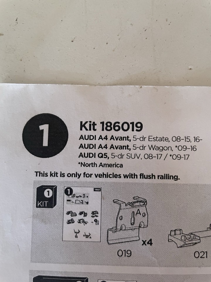 Thule Evo Flush Rail 710600 Roof Bars And Foot Pack With Security Locks ...