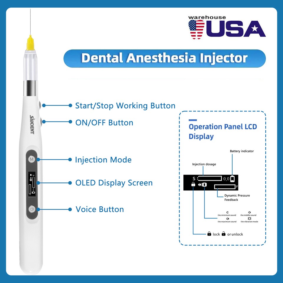 Dental Painless Oral Local Anesthesia Device Anestesia Pen Woodpecker ...