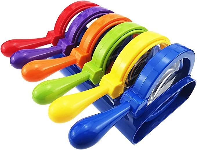 Set of 6 Kids Jumbo Magnifying Glass with Stand,Easy Grasp Magnifiers ...