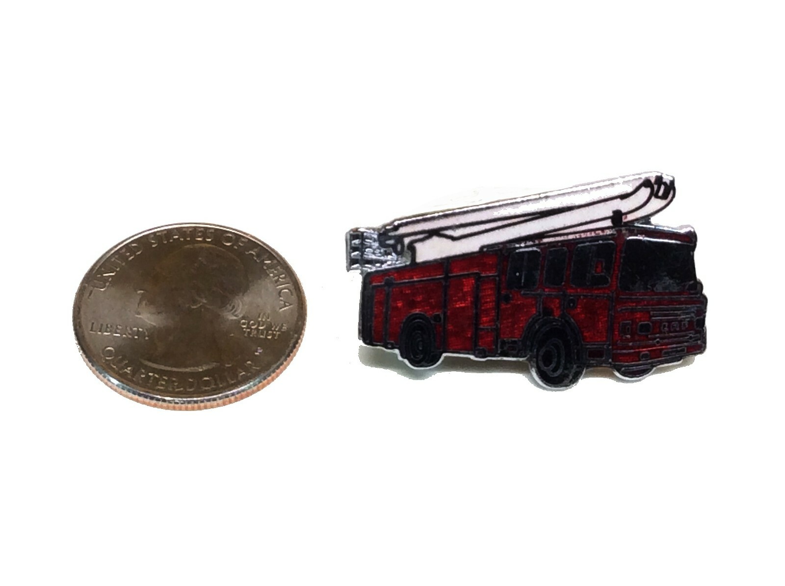 #2 Fire Engine Ladder TRUCK Lapel Pin Firemen Hat Pin, Brooch, Fireman ...