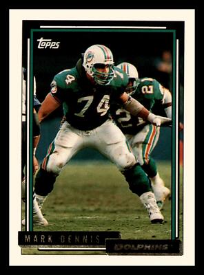 Mark Dennis 1992 Topps Gold Gold #414b Miami Dolphins NM-MINT | eBay