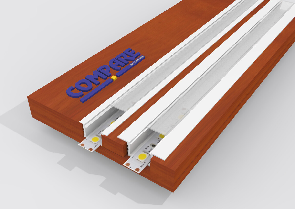 2M LED EINBAU LED PROFIL FLIESEN Rigips Gips Karton Plastik Leiste ...