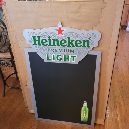 2006 HEINEKEN PREMIUM LIGHT CHALKBOARD BAR SIGN NEW IN BOX 24" x 39.5 ...