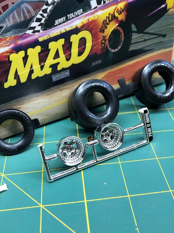 CONVO PRO Drag Race Wheels W Goodyear Slicks UNBUILT RVL 1:24 LBR Model ...
