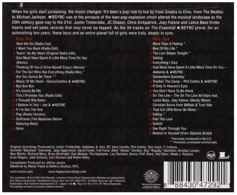 'N SYNC - Essential *NSYNC (CD) • Greatest Hits, Best of, Bye, Justin ...