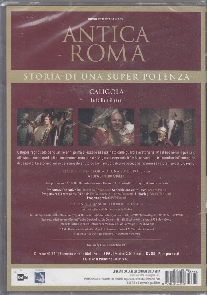 Caligola la follia e il caos - DVD Antica Roma (Piero Angela ...