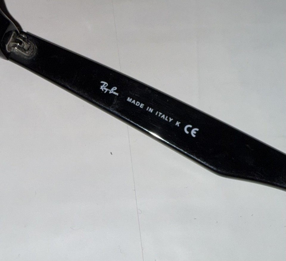 Ray-Ban RB2132 Wayfarer Sunglasses Mens 55mm Black Frames Only Made In ...