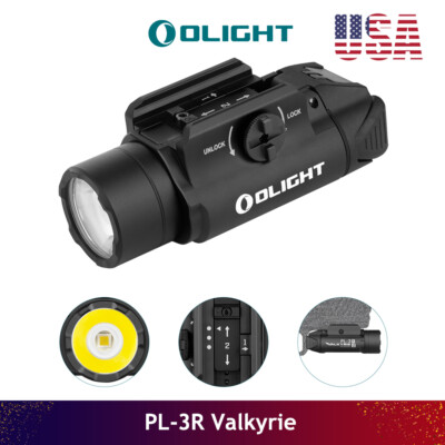 Olight PL-3R Valkyrie Rechargeable Rail Mounted Tactical Light For ...