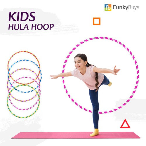 Hula Hoop Kids Adults Thin Waist Fitness Activity Multicolour Plastic ...