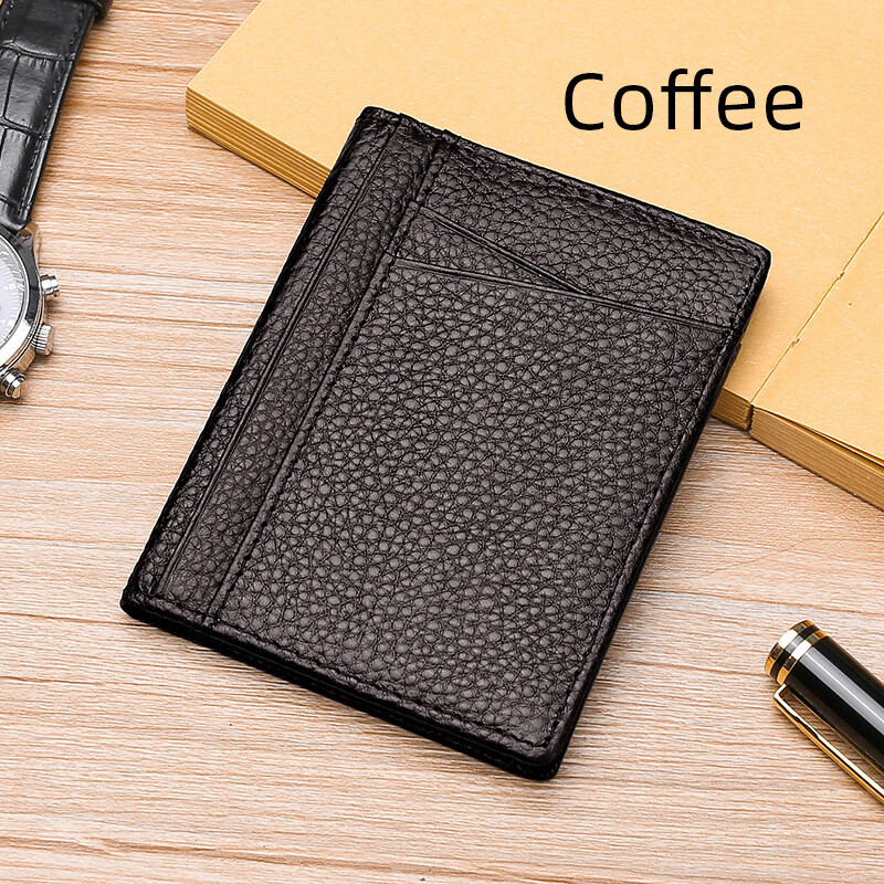 Men Slim Wallet Driver License Purse Leather Credit Card Holder Thin ...