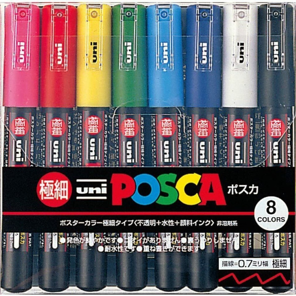 Uni posca Paint Marker Pen Extra Fine Point, Fine Point, Medium point ...
