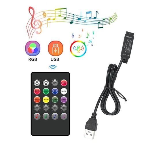 IR Wireless RGB Controller USB Control Light Dimmer for Led Lights ...