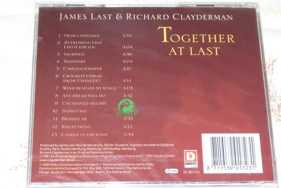 JAMES LAST & RICHARD CLAYDERMAN * TOGETHER AT LAST | eBay