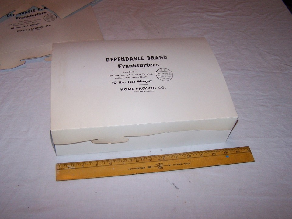 5 Vintage HOME PACKING Frankfurter Cardboard Boxes TERRE HAUTE INDIANA ...