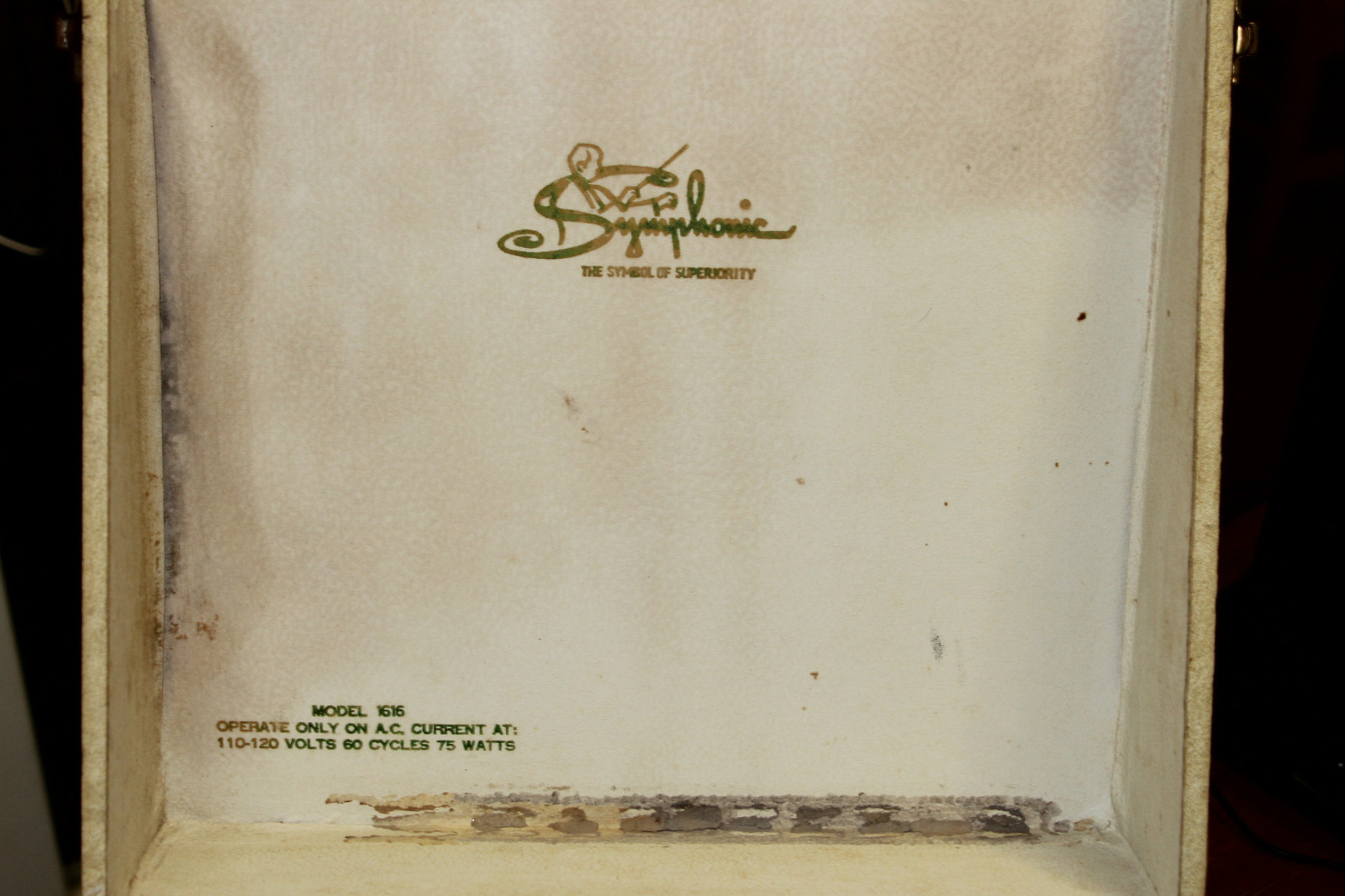 Vintage Symphonic 1616 Record Player Portable Turntable w/Speakers ...