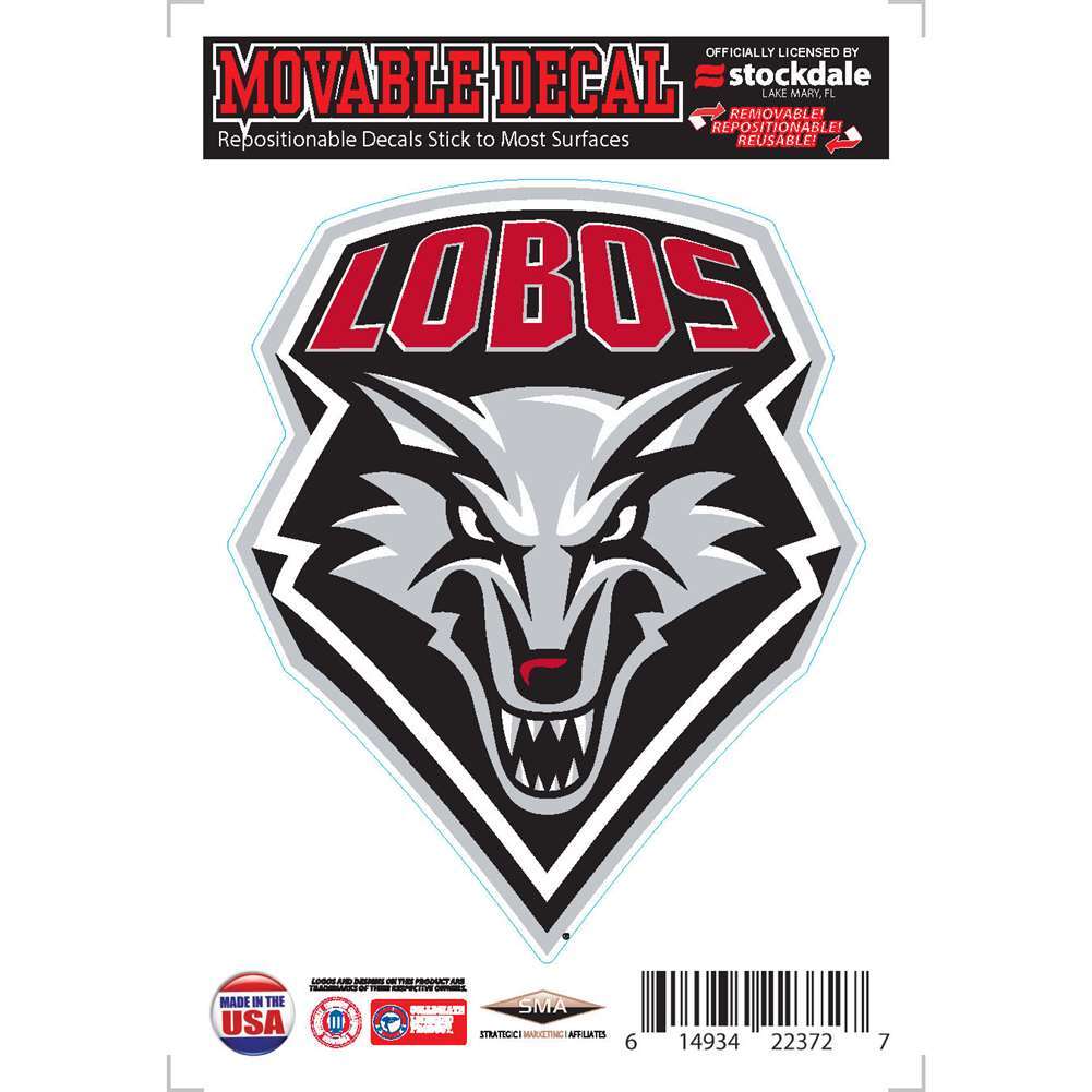 New Mexico Lobos Repositionable Vinyl Decal | eBay