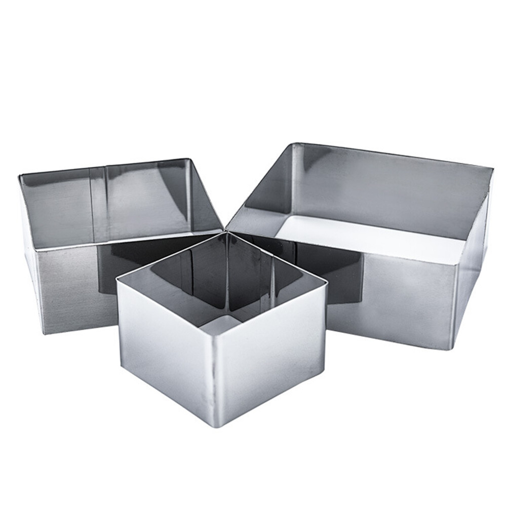 Square Cutters Cake Mold Stainless Steel Cake Circle Cut Mould Mousse ...
