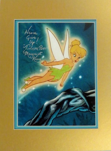 Disney Tinker Bell Autographed w/Message Never Give Up! Signed by ...