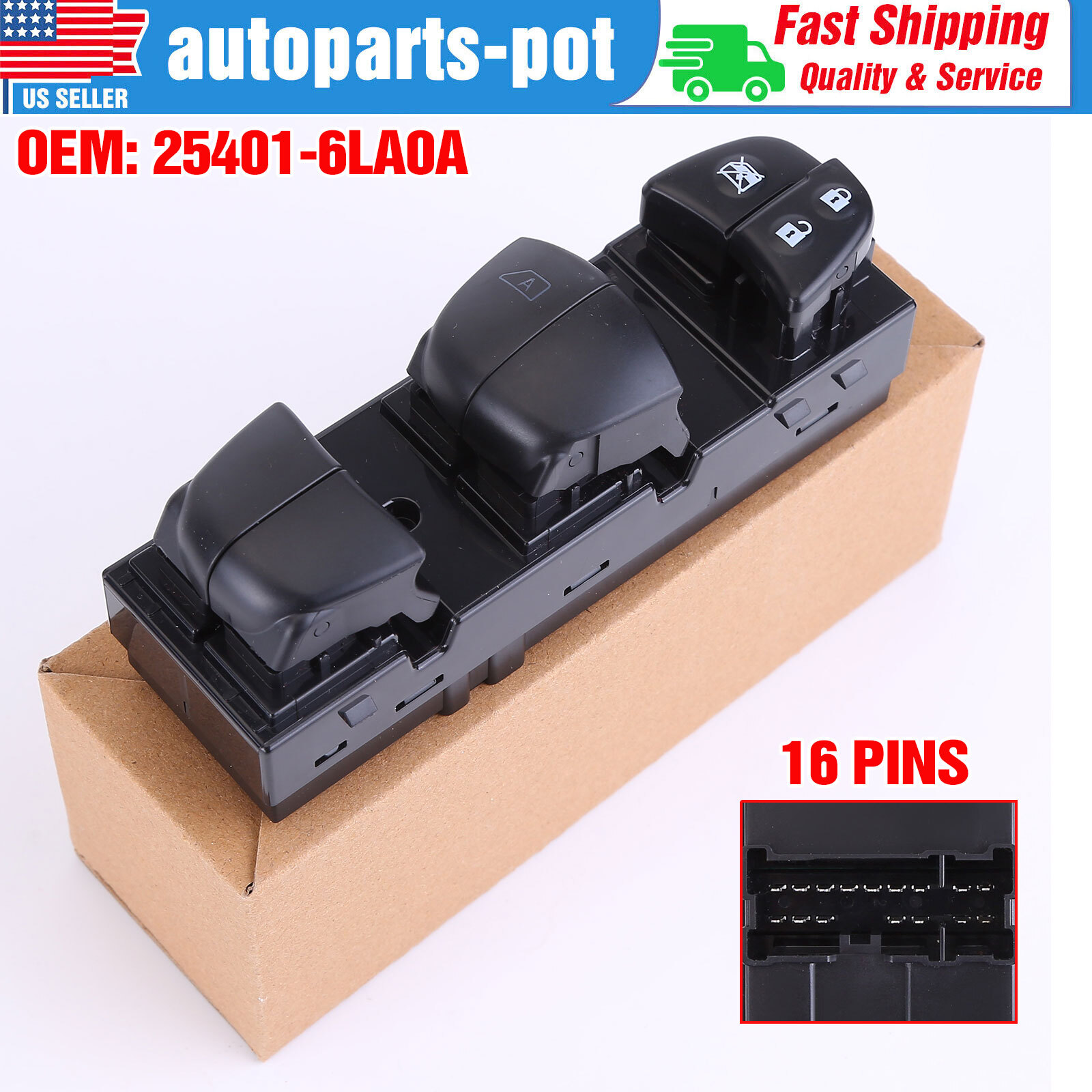 Master Power Window Switch Drivers Side For Nissan Sentra 2020-2023 ...