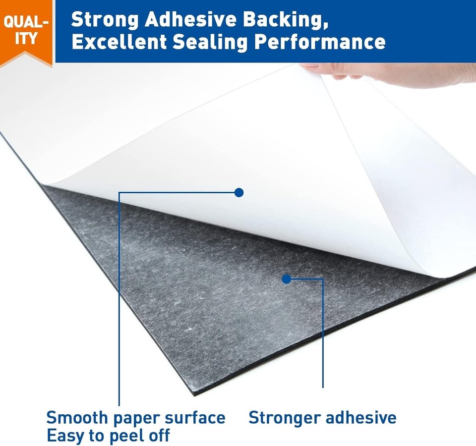 Adhesive Rubber Mat 1/4 Inch Thick 12 W X 59 L High Density Neoprene ...