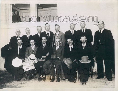 1935 Jurors in John Gorrell Jr Murder Trial Pawnee Oklahoma Press Photo ...