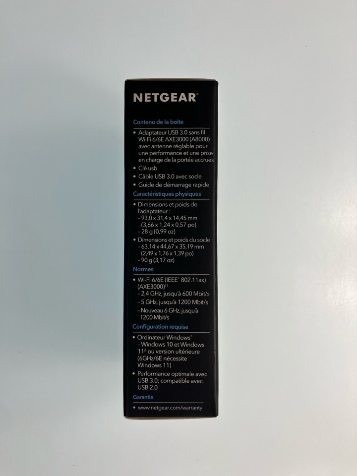 NETGEAR Nighthawk A8000 AXE3000 Tri-Band Wi-Fi 6E USB 3.0 Adapter ...