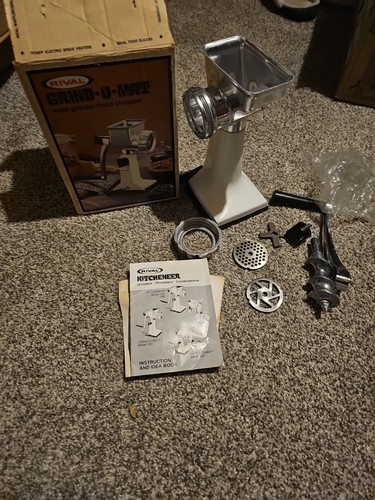 Vintage Grind-O-Mat Rival Meat Grinder/Food Chopper Model 303 antique ...