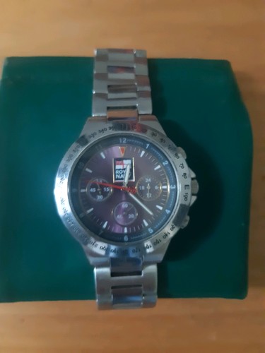 Royal Navy Chronograph Stainless Steel Men's Watch purple Dial Compass ...