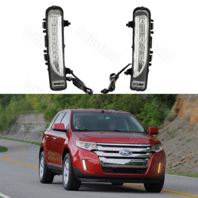 For Ford Edge SUV 2011-2014 LED DRL Daytime Running Lights Fog Lamp w ...