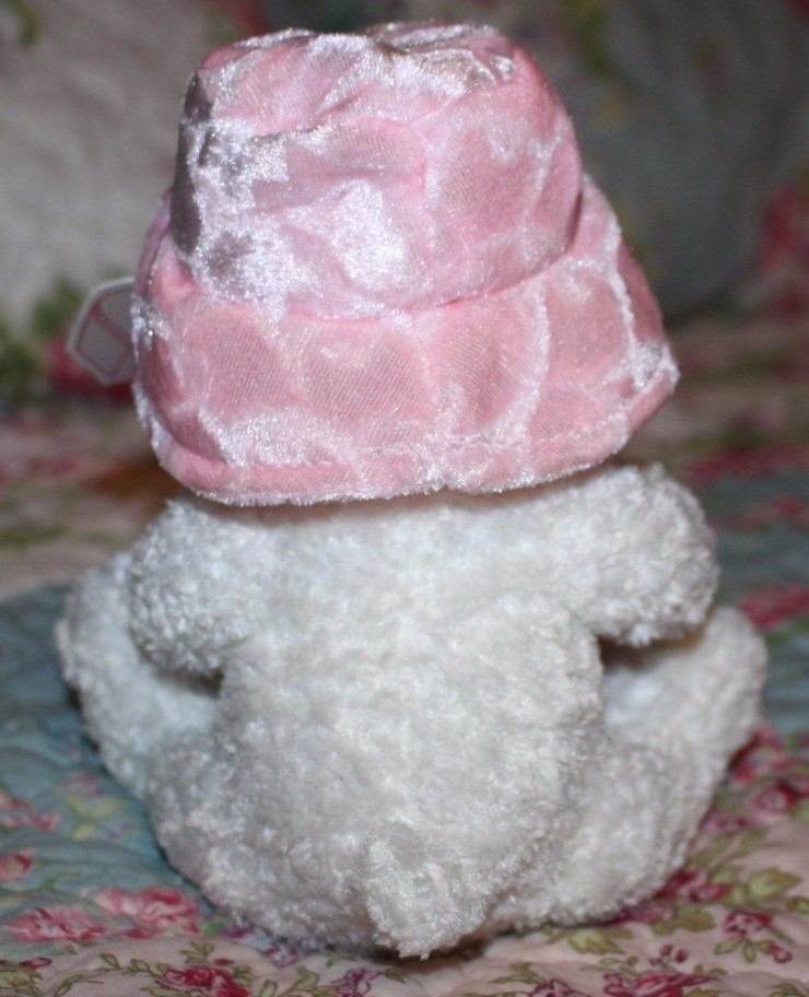 Calplush March of Dimes Pink Bear Valentine Plush Jewelry Box Heart Hat ...