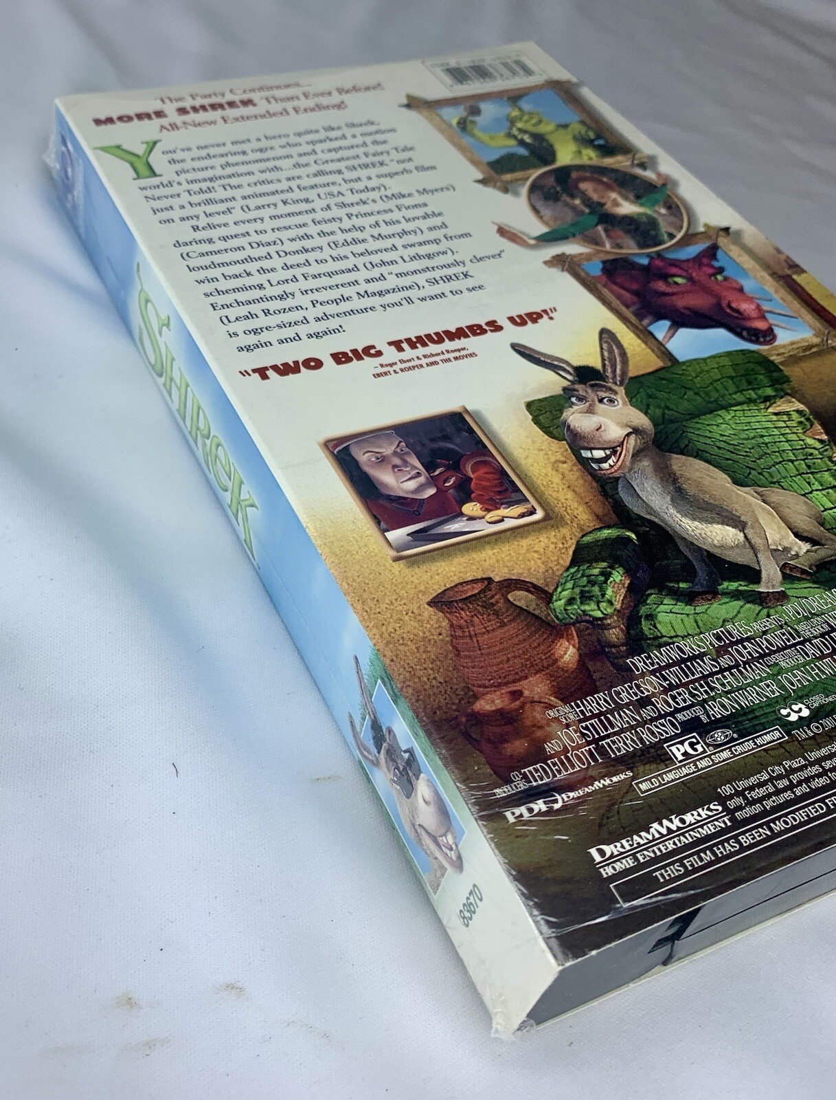 Shrek VHS 2001 Big Box Special Edition Dreamworks Pg Vcr Funny Animated ...