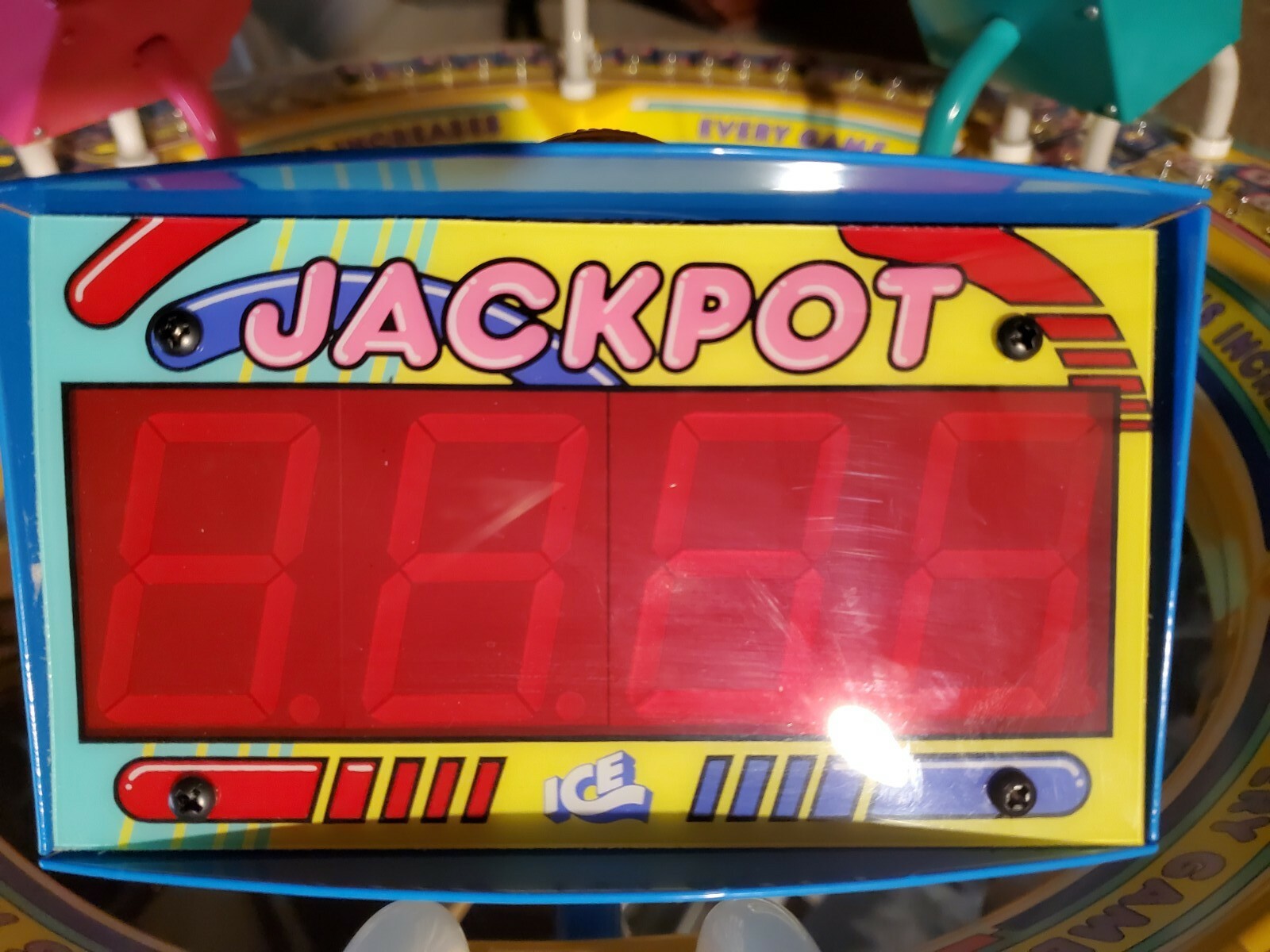 Cyclone Ticket Redemption Arcade Game blue Digital Jackpot Display ice ...