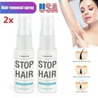 2Pcs Painless Hair Removal Spray Foam Set Natural Stop Hair Growth ...
