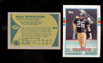 1989 Topps ROD WOODSON Pittsburgh Steelers Rookie Card | eBay