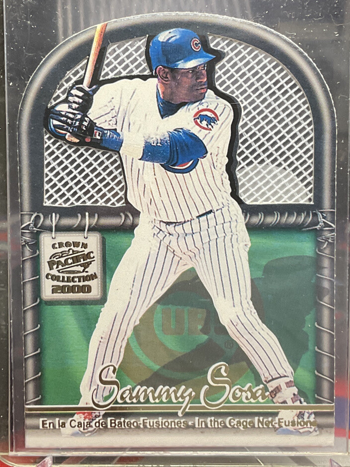 2000 Pacific Crown Collection Sammy Sosa In The Cage Net-Fusion Insert ...
