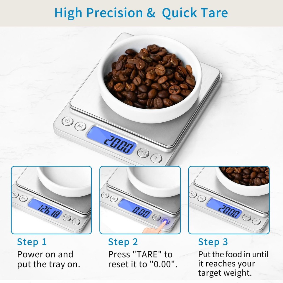 Digital Gram Scale 500g 0.01g Food Scale High Precision Kitchen Scale ...