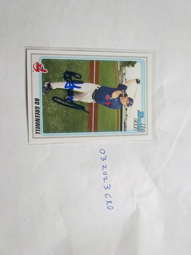 2010 Bowman Bo Greenwell signed Baseball Card | eBay