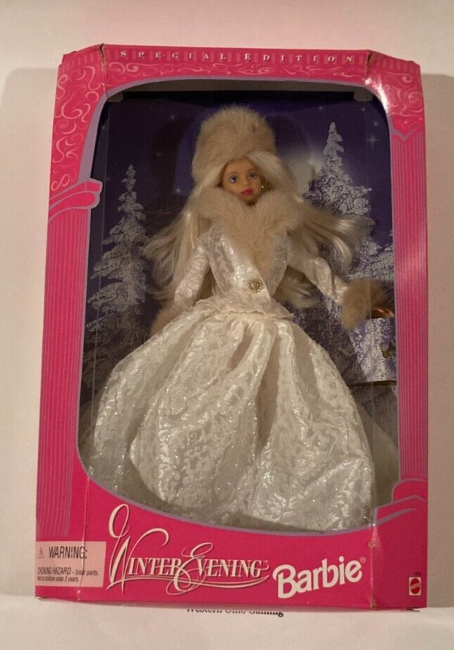 1998 Winter Evening Barbie #19218 Special Edition LOOSE DAMAGED ...