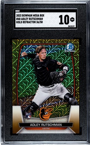Adley Rutschman 2023 Bowman Mega Box #40 Gold Refractor /50 Rookie Card ...