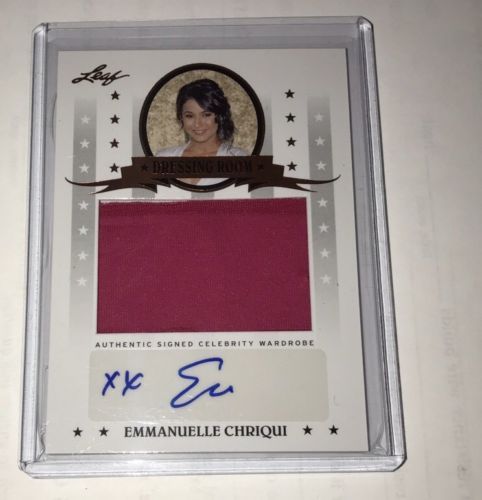 2017 Emmanuelle Chriqui Leaf Pop Century Dressing Room Signatures ...