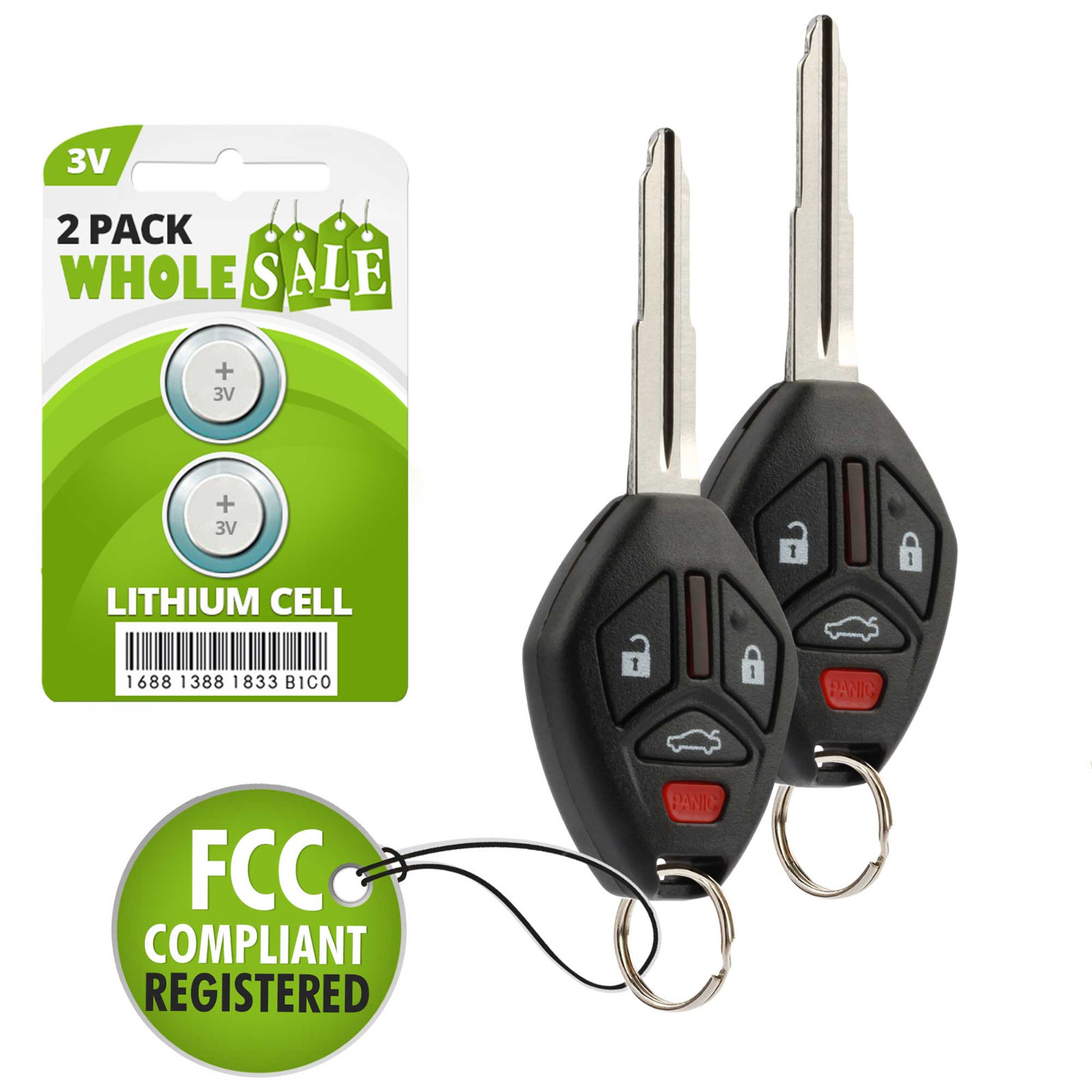 2 Replacement For 2007 2008 2009 2010 2011 2012 Mitsubishi Galant Key ...