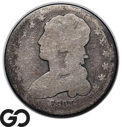 1837 Capped Bust Quarter, Scarce Early Collector Type Coin | eBay