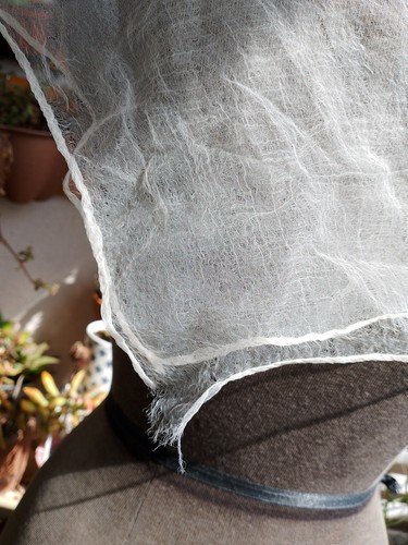 Vintage Rectangle Scarf White Sheer Nylon Chiffon Made In Japan 26"x 27 ...