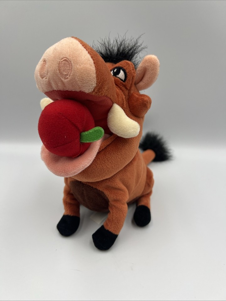 Disney Lion King Hula Timon 10” & Hula Pumba With Apple 12” Plush Set ...