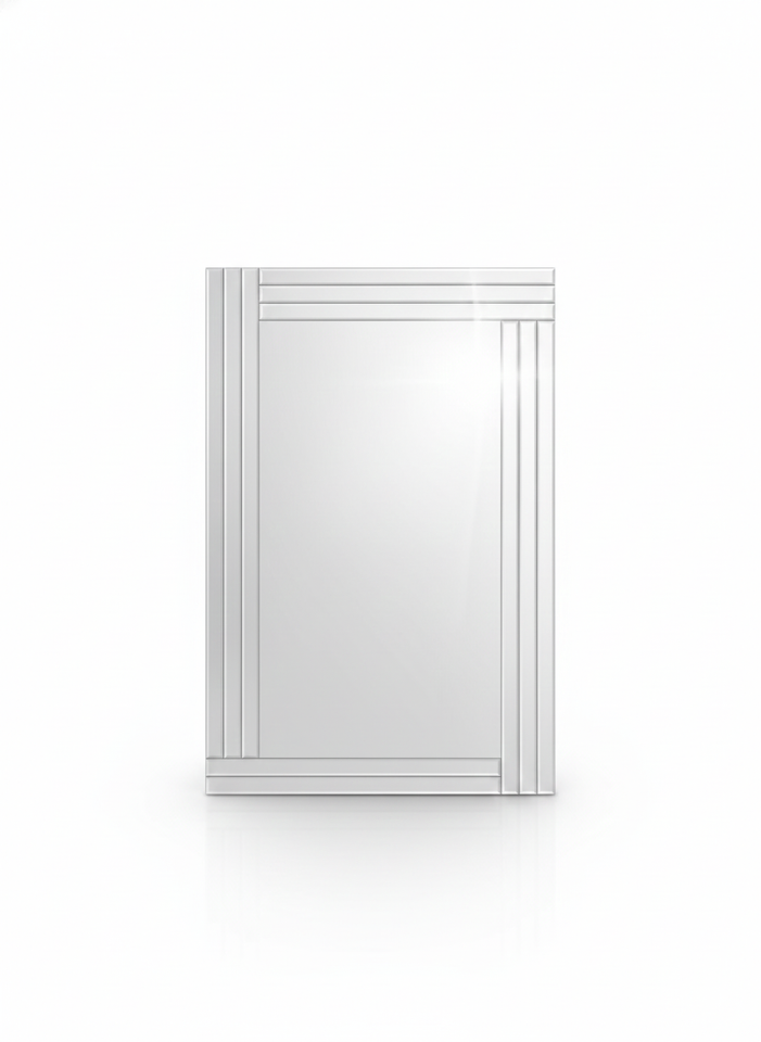38x27'' Elegant Silver Mirror Suitable for Bathroom Livingroom ...