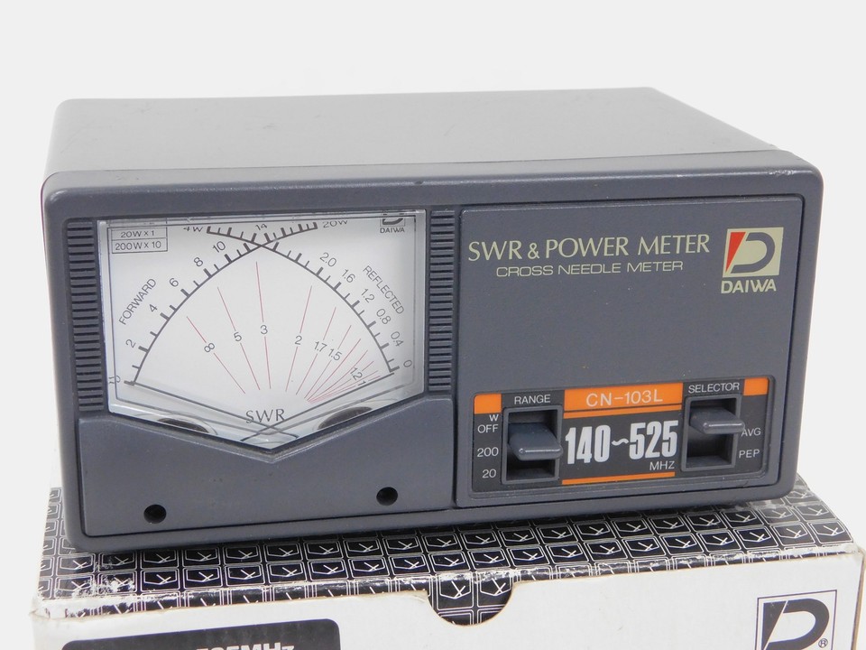 Daiwa CN-103L Ham Radio VHF UHF Cross-Needle SWR Power Meter + Box ...