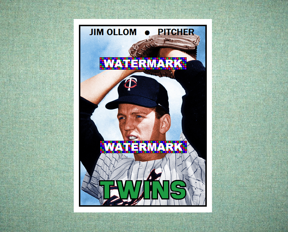 Jim Ollom Minnesota Twins 1967 Style Custom Baseball Art Card | eBay