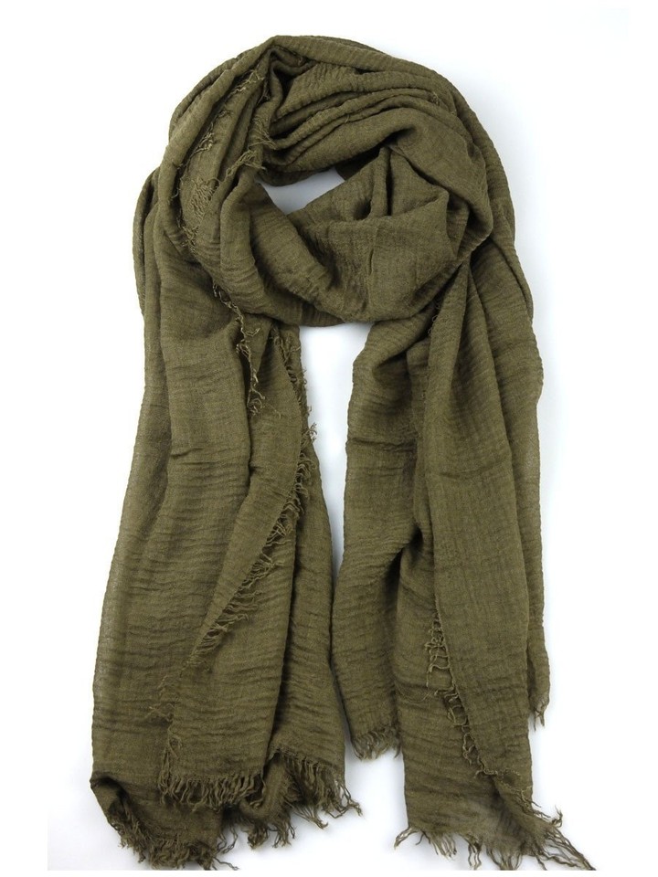 New Crimp Crinkle Frayed Edges Maxi Scarf Hijab Crimped Scarves Habiba Da Silva | eBay UK