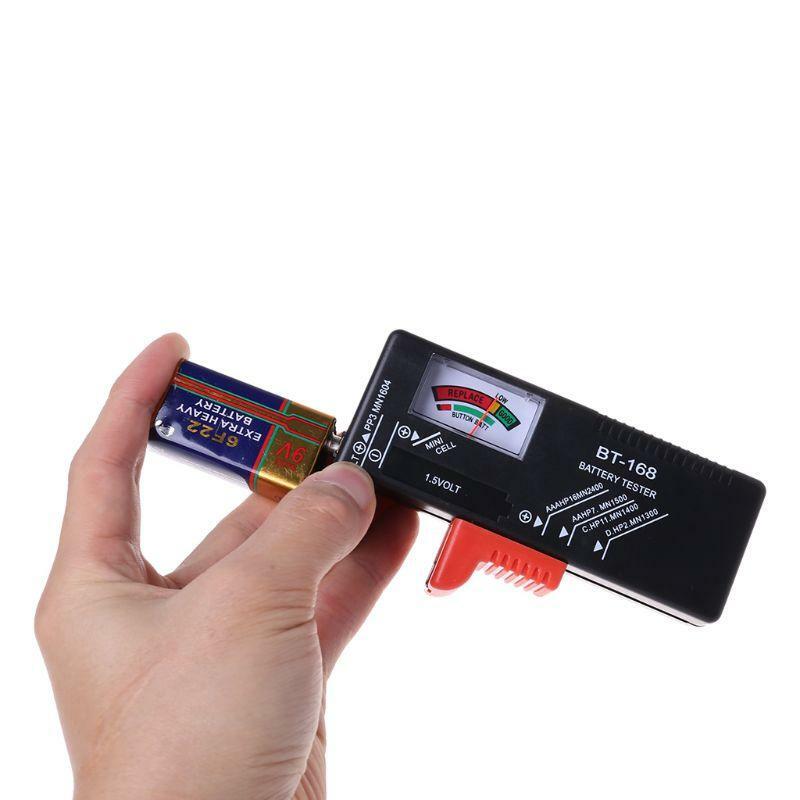 Universal Battery Tester AA AAA C D 9V Button Cell Checker Volt Tester ...